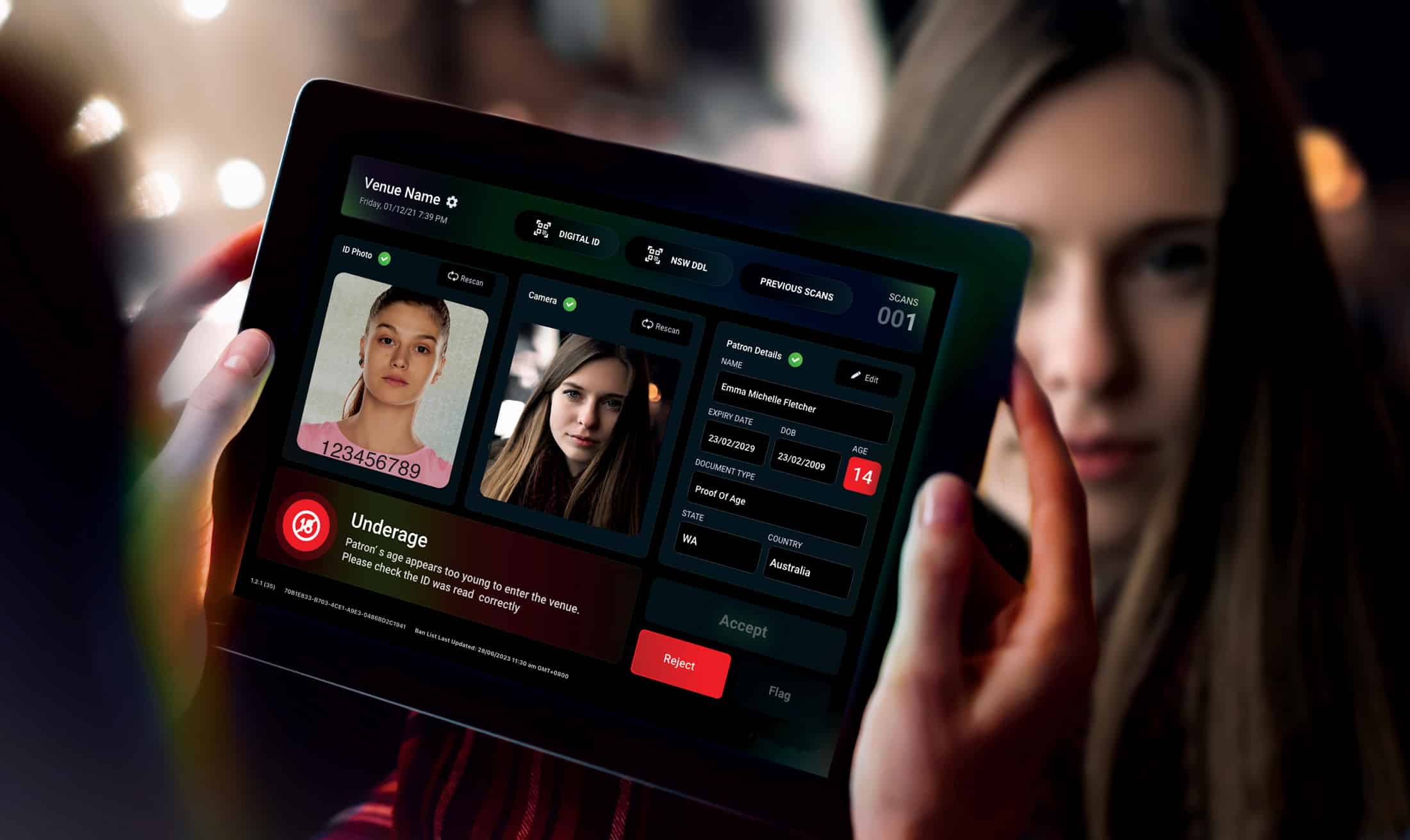 Venue entry verification solution